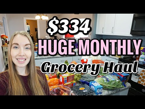 $334 MONTHLY GROCERIES FOR FAMILY OF 4 ON A BUDGET | HUGE WALMART GROCERY HAUL | LivingThatMamaLife