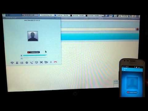 Jitsi clients on phone and laptop demo over Asterisk server