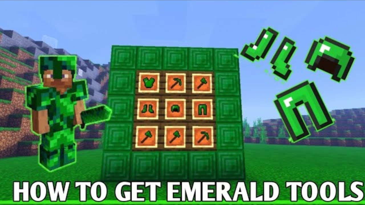 Emerald Armor And Tools Addon For Minecraft PE