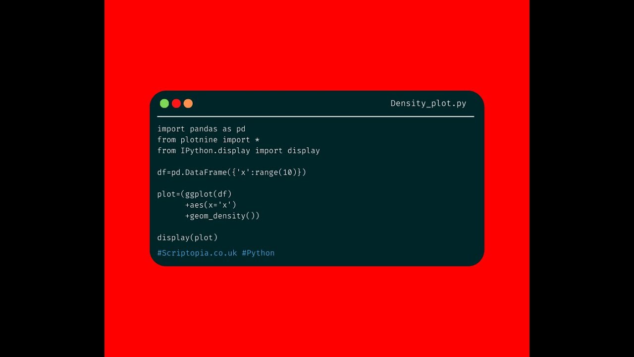 Python Plotnine - Density plot