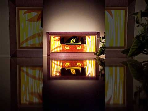 Naruto 3D Shadow Light Box🔥 l Anime Light Box #shorts #ytshorts #diy #art #naruto #lightbox #fyp
