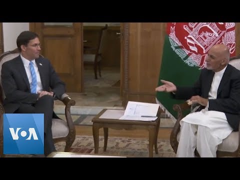 US Defense Secretary Esper, Afghan President Ghani Meet in Kabul