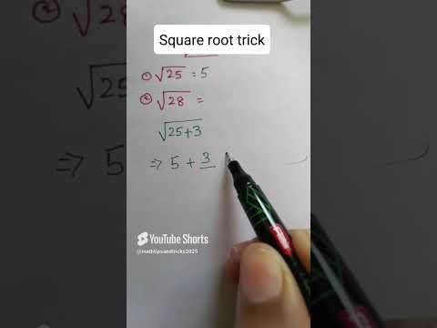 Instant Square Root Trick | Learn Square Roots in Seconds! 🔥 Math Hack for Students #shorts