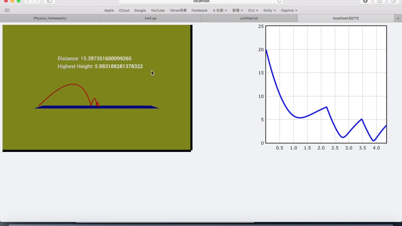 Bouncing Ball Simulation (Vpython)