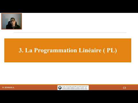Recherche Opérationnelle _ Séance 1 _ Introduction et Modélisation