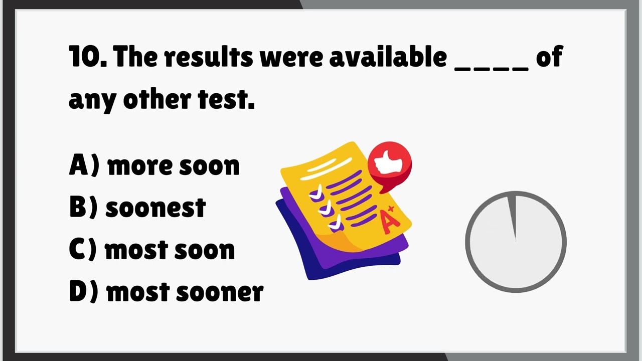 Comparative & Superlative Adverbs Quiz - Intermediate