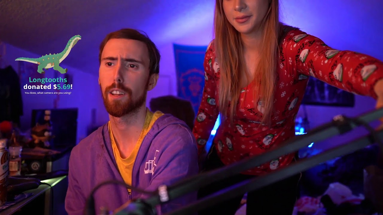 LivestreamFails   Asmongold gets his present early   Asmongold playing Just Chatting