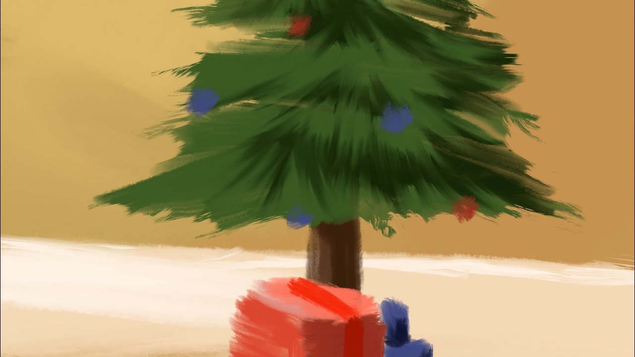 Christmas Tree Sketch - Procreate mini Speedpaint