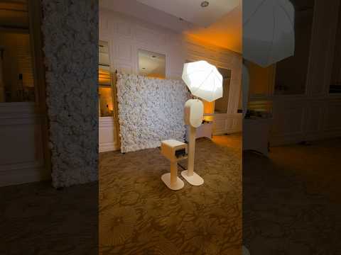 Watch the magic unfold! ✨ Wedding Photobooth and White Flower Wall Setup 🤍 #wedding #photography