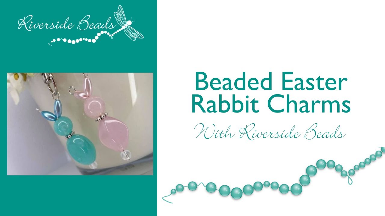 Beaded Easter Rabbit Charms