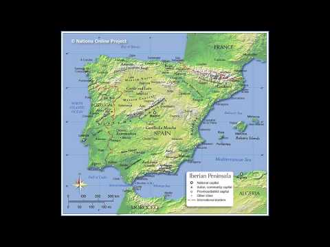 Geographical conditions of the Iberian Peninsula