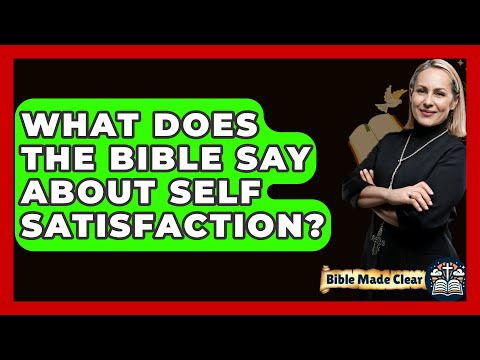 What Does The Bible Say About Self Satisfaction? - BibleMadeClear.com