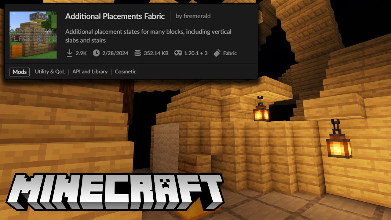Additional Placements mod -  PROBABLY THE BEST MOD FOR BUILDING IN MINECRAFT!