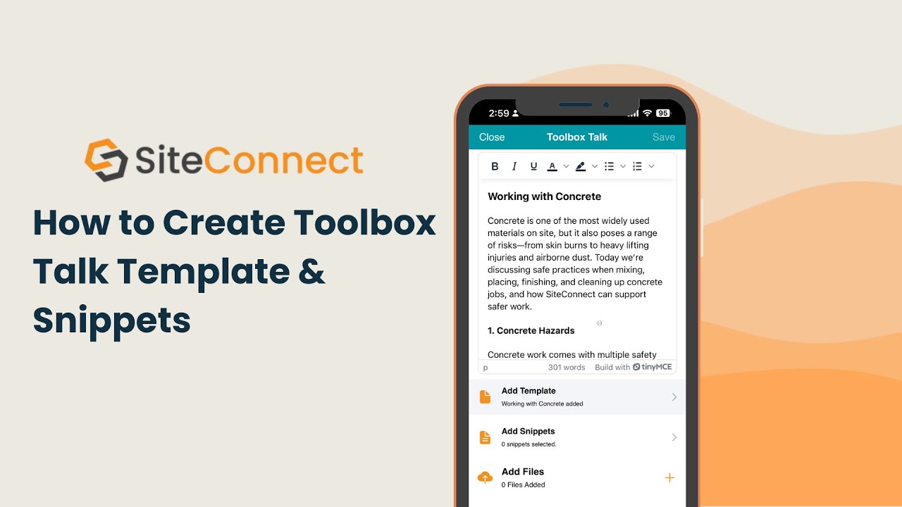 How to Create Toolbox Talk Template & Snippets
