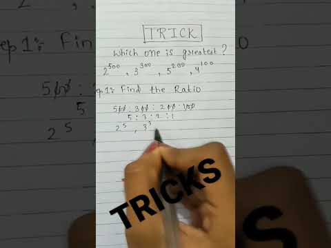 //TRUCKS//WHICH IS GREATEST 2^500,3^300,5^200,4^100.//mathstricks//L.C.M & H.C.F