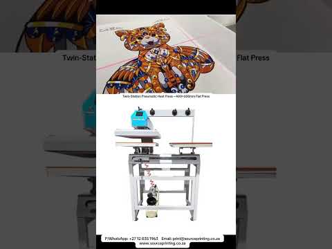 🔥 Twin-Station Pneumatic Heat Press – 400×600mm Flat PressIndustrial-Grade Machine Price: R32,300