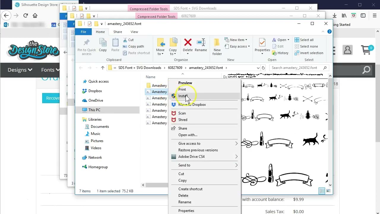 Installing and Accessing Premium Fonts from the Silhouette Design Store
