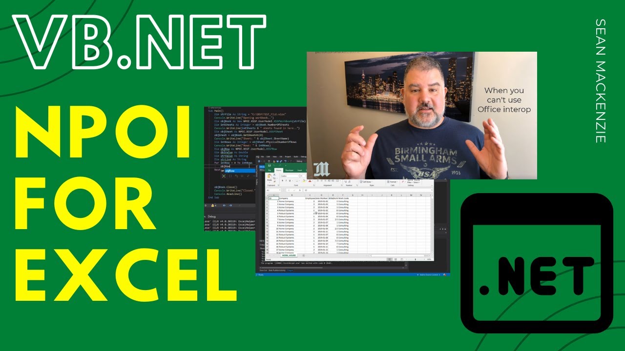 How to Read Excel Files in VB.Net with NPOI - no Office or OLEDB or ODBC required!