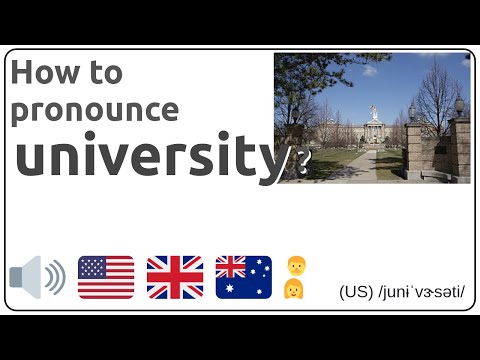 How to pronounce university in english?
