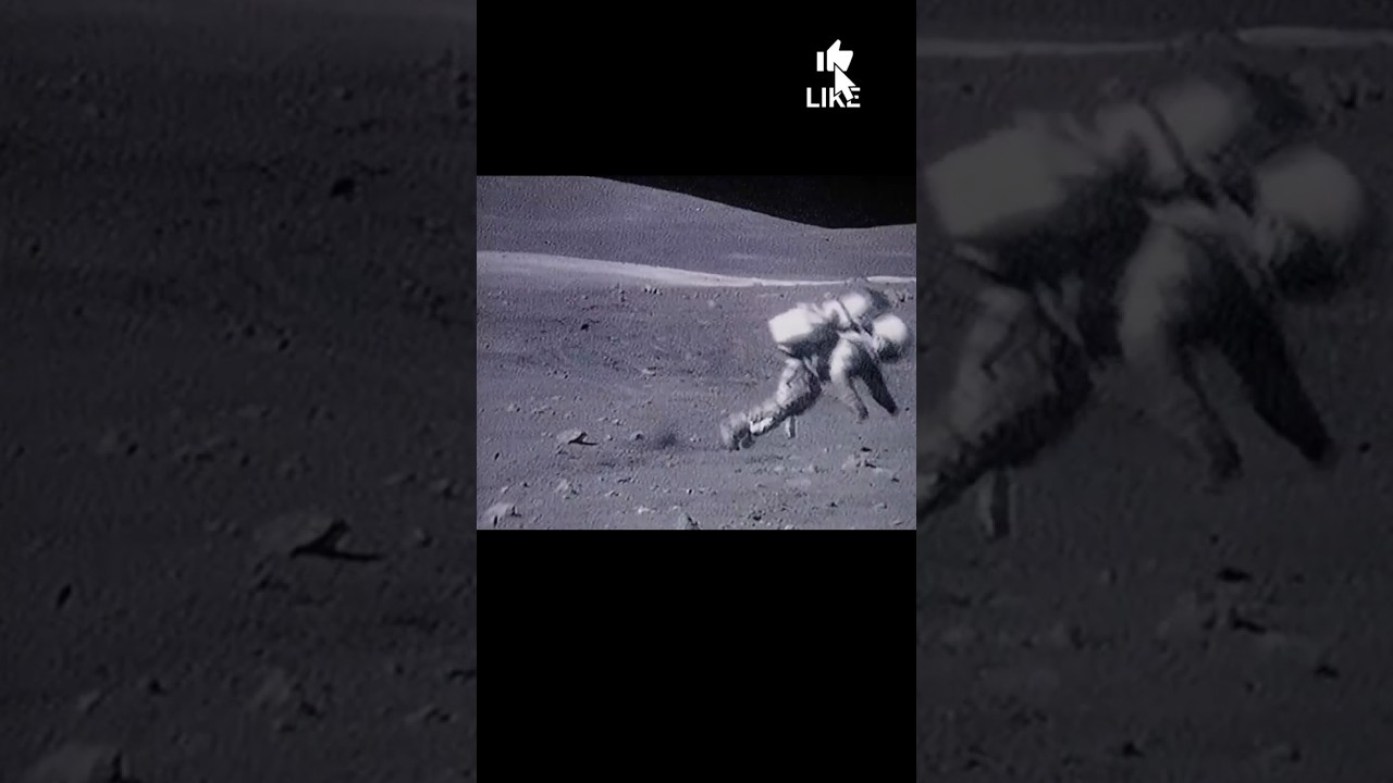 Nasa Astronauts Jumping And Falling On The Moon