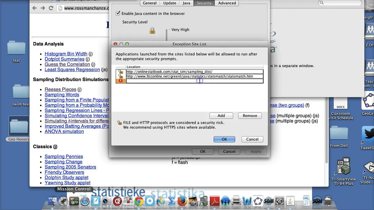 Changing Java Security to Run Applets