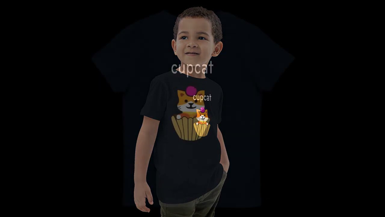 Organic cotton kids t shirt - CupCat