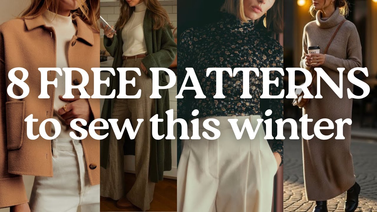 Sew a winter capsule wardrobe for FREE 🙌  8 free sewing patterns from beginner to advanced ✨