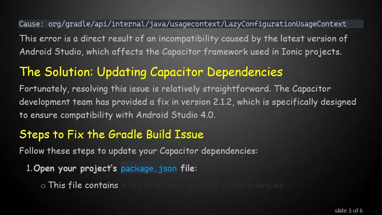 How to Fix the Ionic Capacitor Gradle Build Failed Error After Android Studio Update
