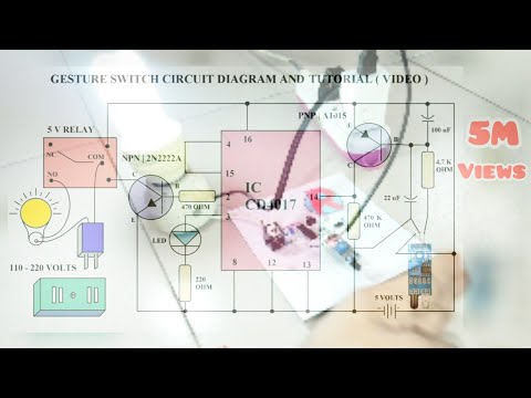 CD4017 ic project CD4017circuit diagram How to make Gesture Switch using CD4017 schematic diagram IR