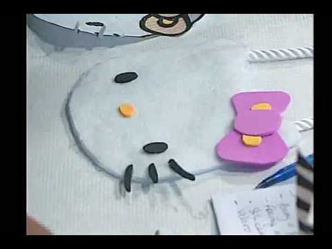 Como hacer Hello Kitty de fomi - Imagui