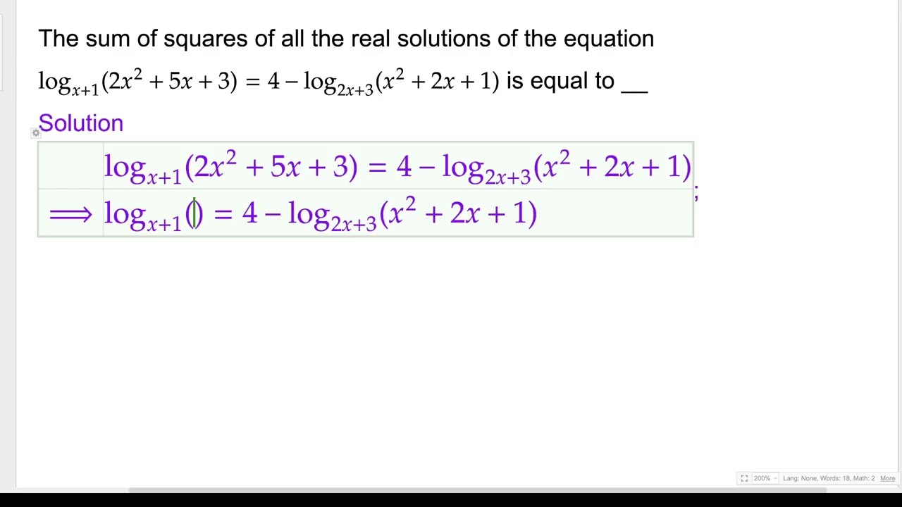 Problem Solving | Logarithms | JEE Main 2026