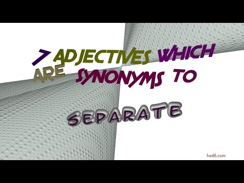 separate - 10 adjectives which are synonym to separate (sentence examples)