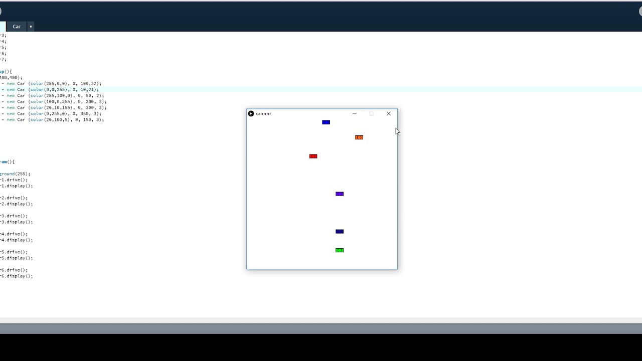 Processing - Making shapes move forward and backwards