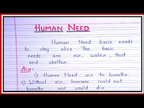 Human Needs/What are human needs/Basic human needs/What are the basic human needs ||