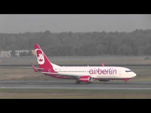 Ex. Air Berlin Boeing 737-86J D-ABKI close up takeoff at Berlin Tegel airport