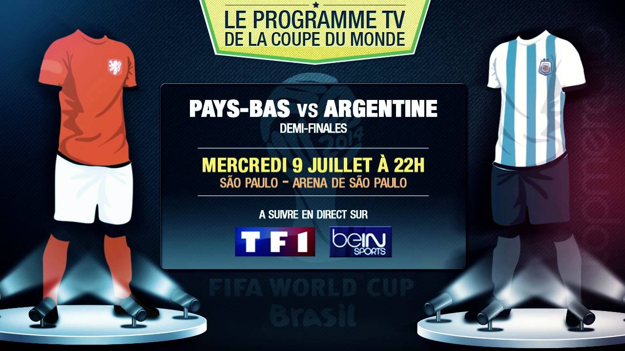 Brésil - Allemagne, Pays-Bas - Argentine... Le programme TV des demi-finales !