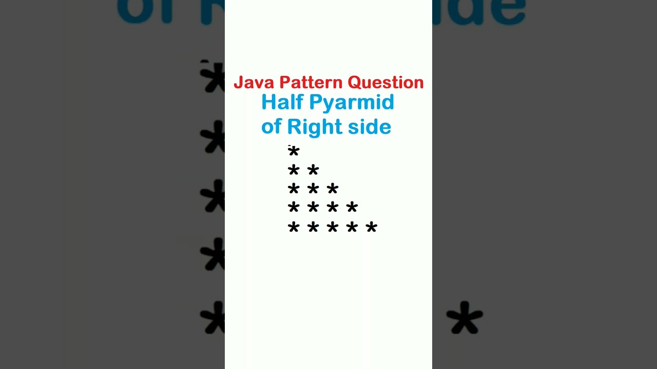 How to create Pattern in Java || Java Interview Pattern Question #java #coding