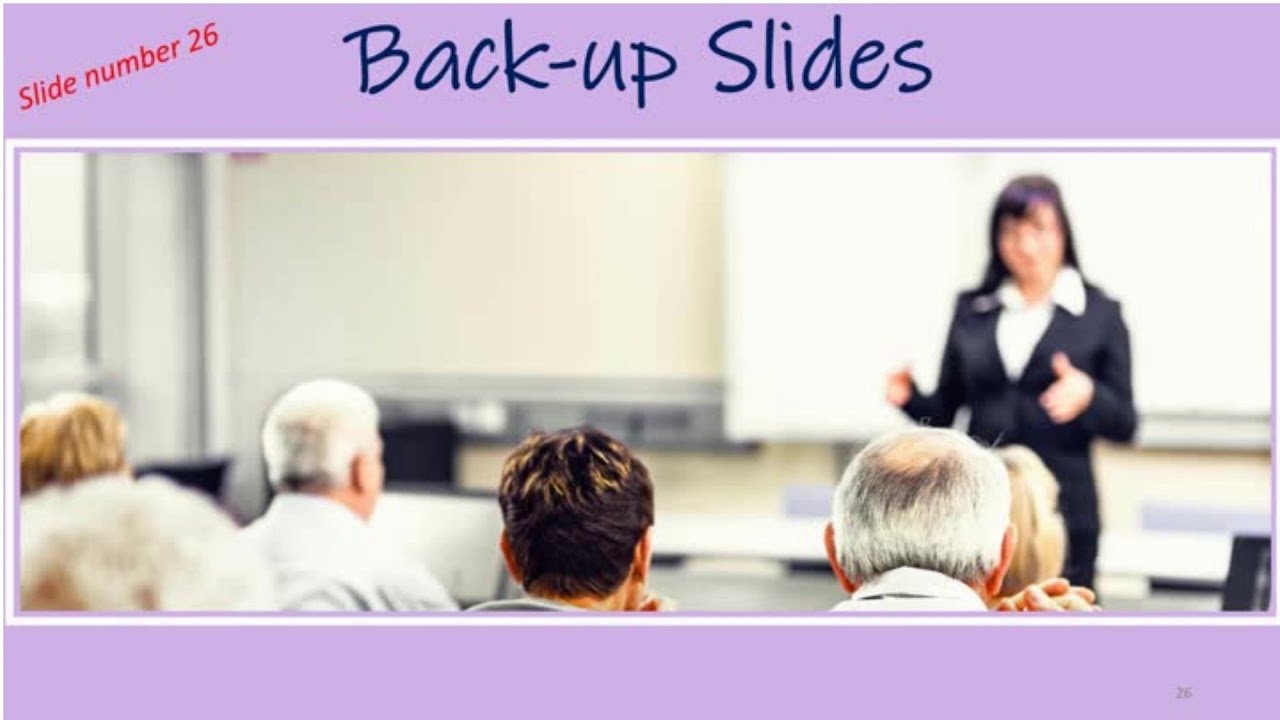 How to use back up slides to add impact to your presentations.