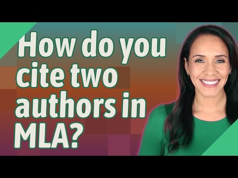 How do you cite two authors in MLA?