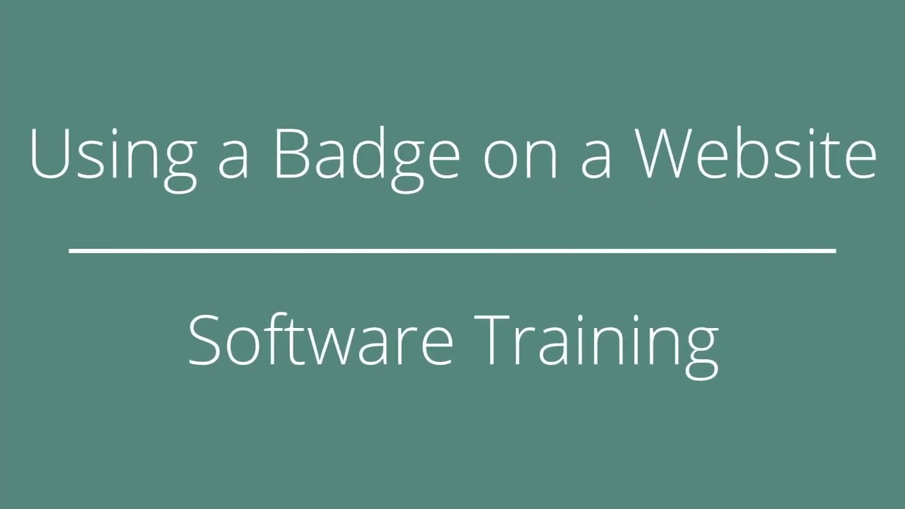 How to Use an Open Badge on a Website