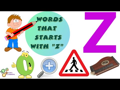 Words Starts with Z | Kids Vocabulary | Words starts with Z for Toddlers | Learn by kids classroom