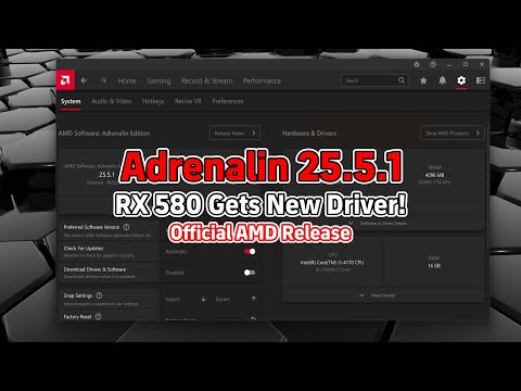 RX 580 Gets Adrenalin 25.5.1 Driver Update! | Official AMD Release