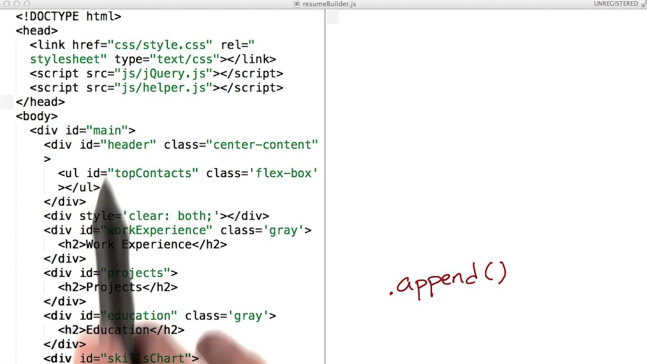 Using .append() to Build a Page - JavaScript Basics