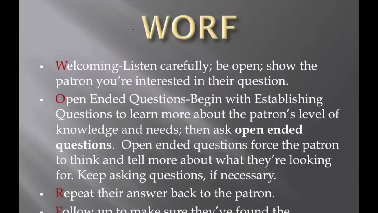 The Reference Interview