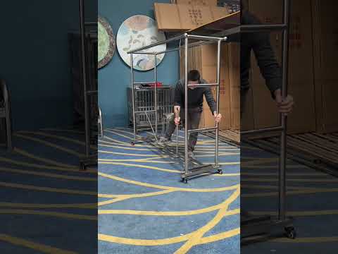 clothes rack Stainless steel folding clothes drying rack can be installed with bare hands without