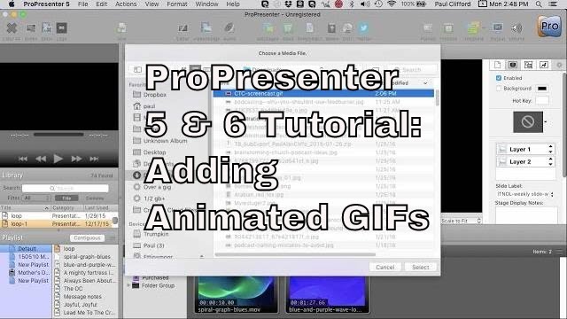 ProPresenter 5 & 6 Tutorial:  Adding animated gifs to your presentation