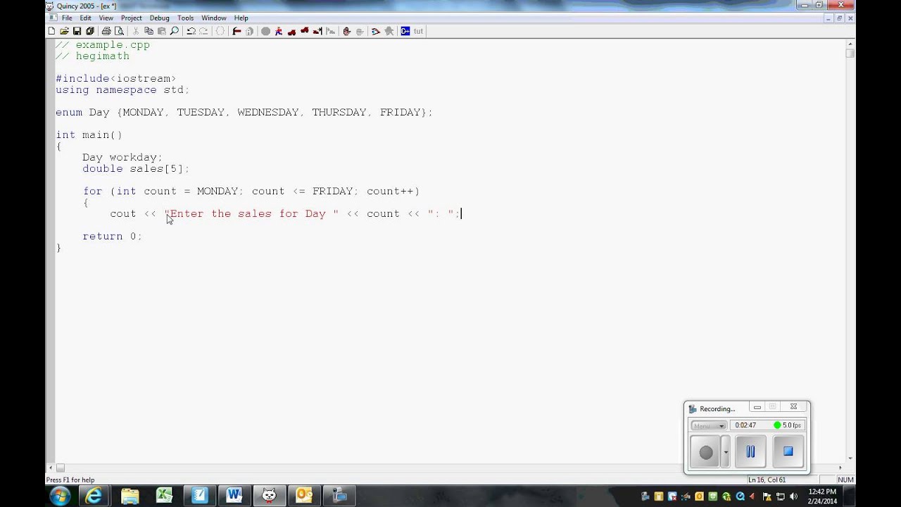 Enumerated Data Types