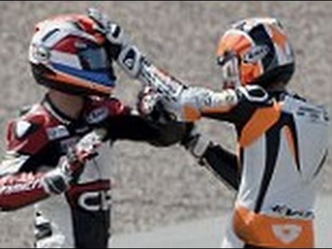 Schouten and Deroue Exchange Blows after Crashing out of German GP