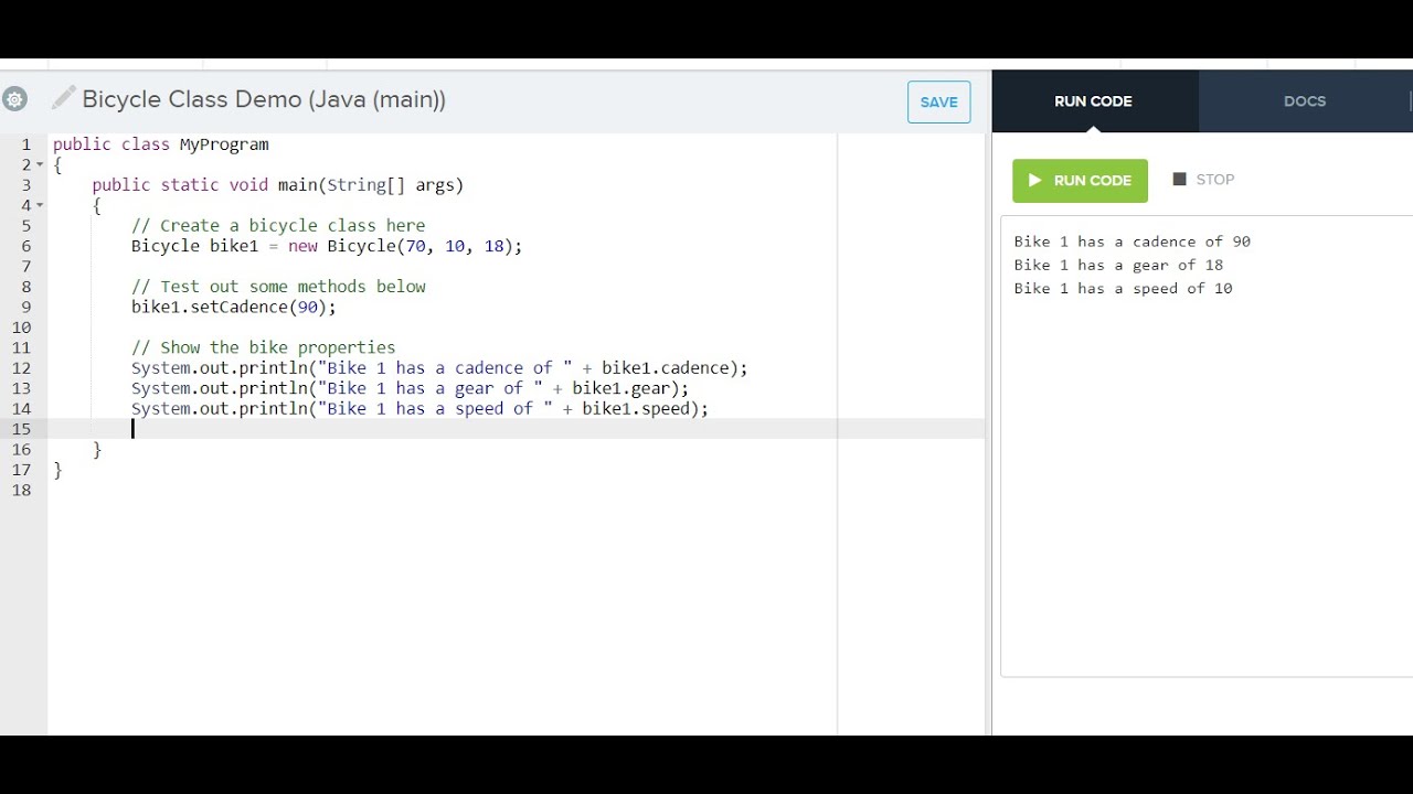 Create a Java Class and Test it Out on CodeHS