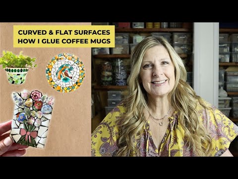 How I Adhere Coffee Mugs for My Mosaic Art (Curved and Flat Surfaces)